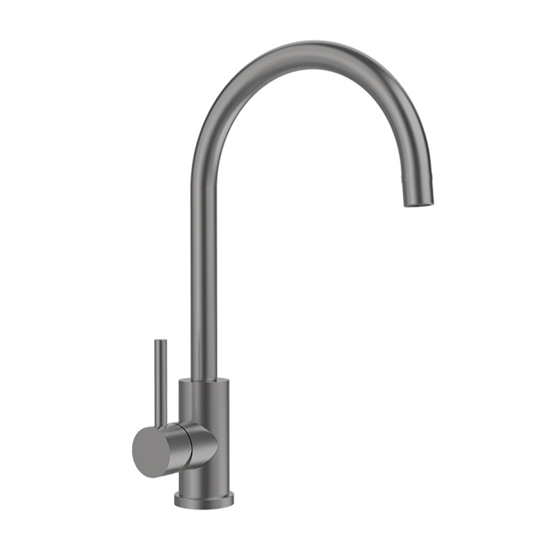 PVD Kitchen Goose Neck Mixer Tap Gun Metal | Titus Tekform