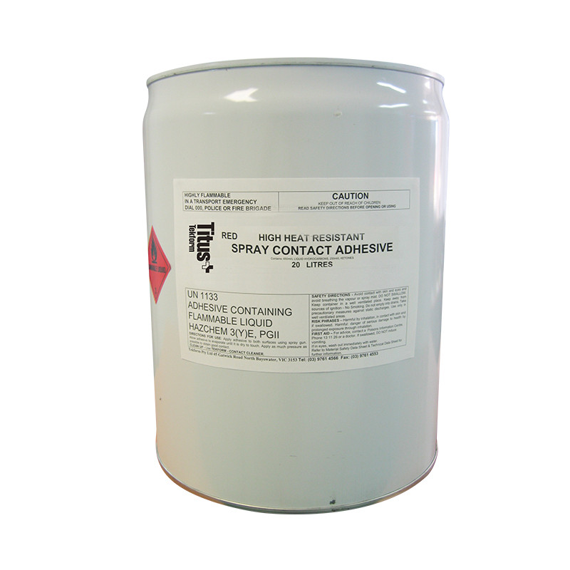 Premium Spray Contact Adhesive Clear 20L | Titus Tekform