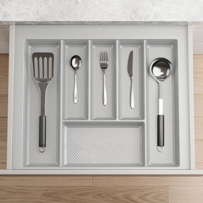 Velluto 600mm Cutlery Tray White | Titus Tekform