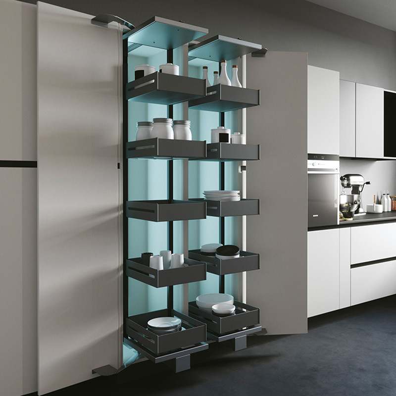 Quadra Tall Slide-out Pantry Unit 600mm | Titus Tekform