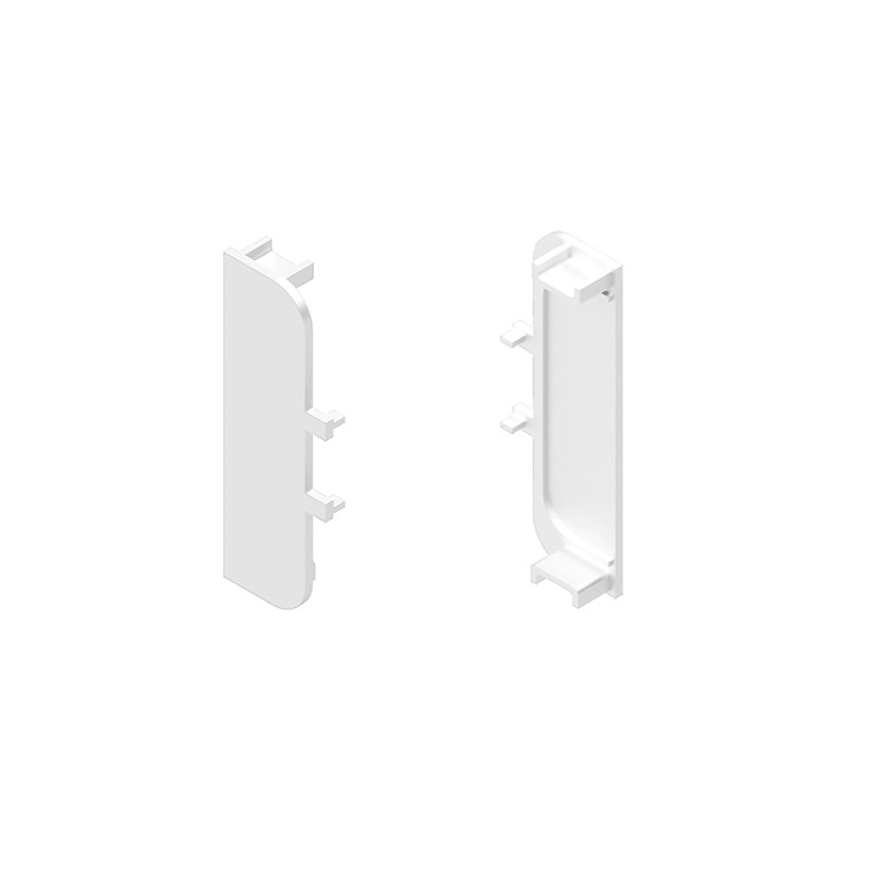 Capri C Profile End Cap Matt White | Titus Tekform